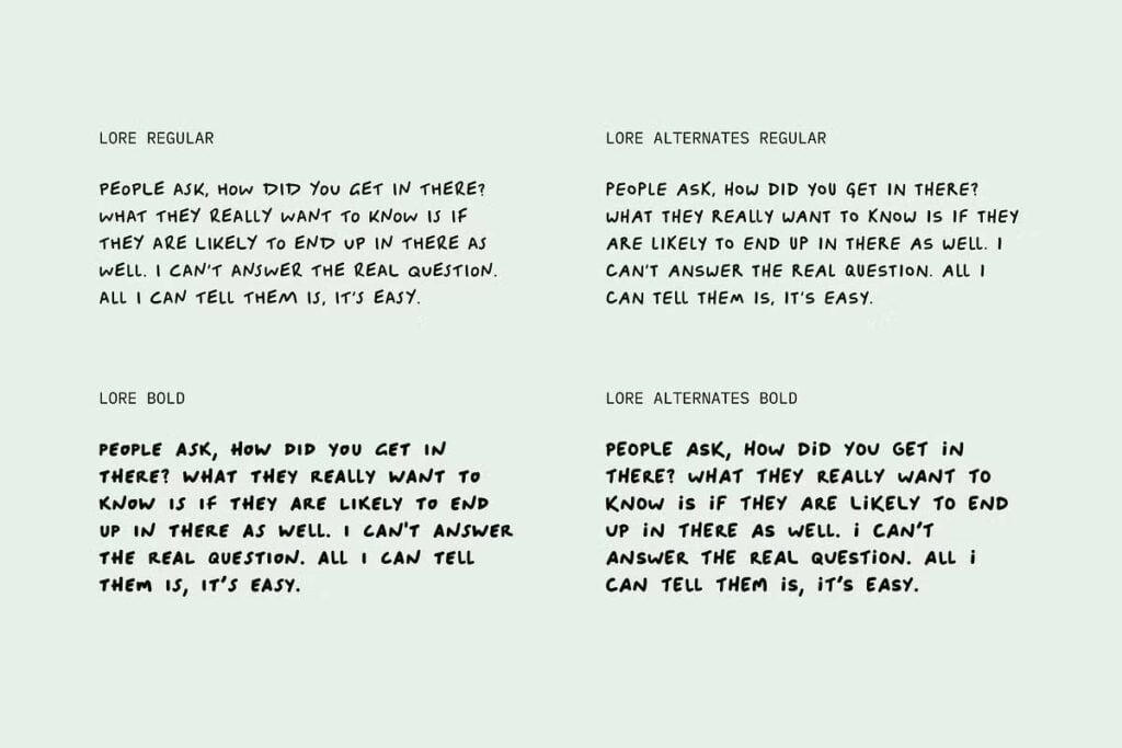 LORE All Caps Handwritten Font Free Download