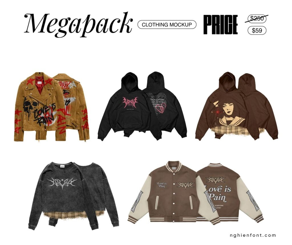 Clothing Mockup Megapack Free Download